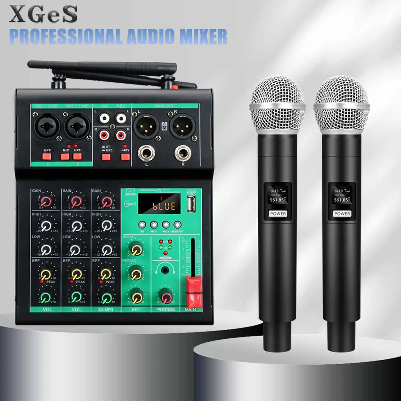 Professional-4-Channel-Audio-Sound-Mixer-Portable-Mixing-Console-5V ...