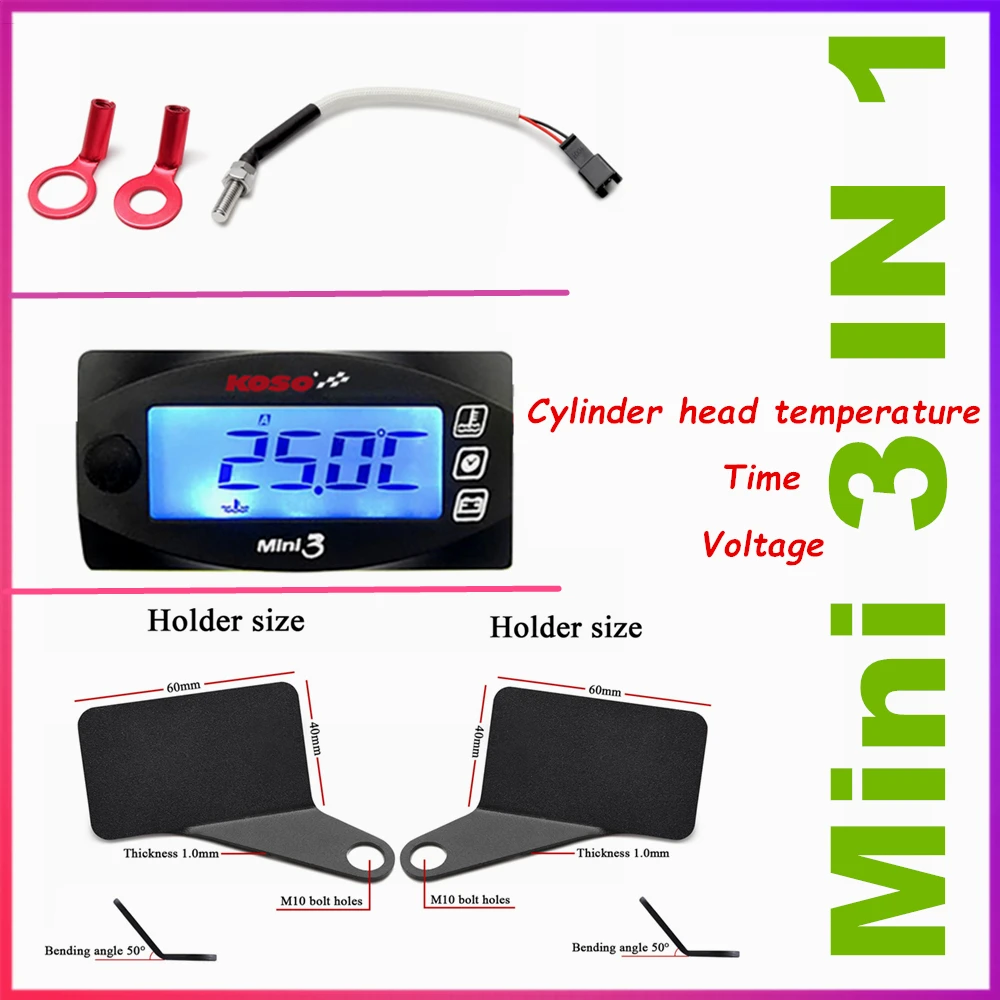 koso cylinder head temperature Voltmeter Timer For nmax125 XMAX250 300 NMAX CB 400 CB500X ...