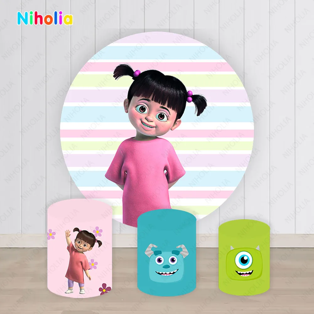 Disney-Little-Girl-Boo-Photo-Backdrop-Custom-Round-For-Kids-Birthday ...