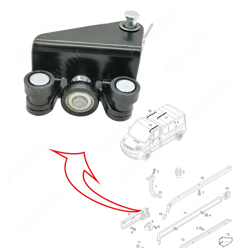 For Renault Trafic Opel Vivaro Nissan Primastar Middle Side Sliding ...