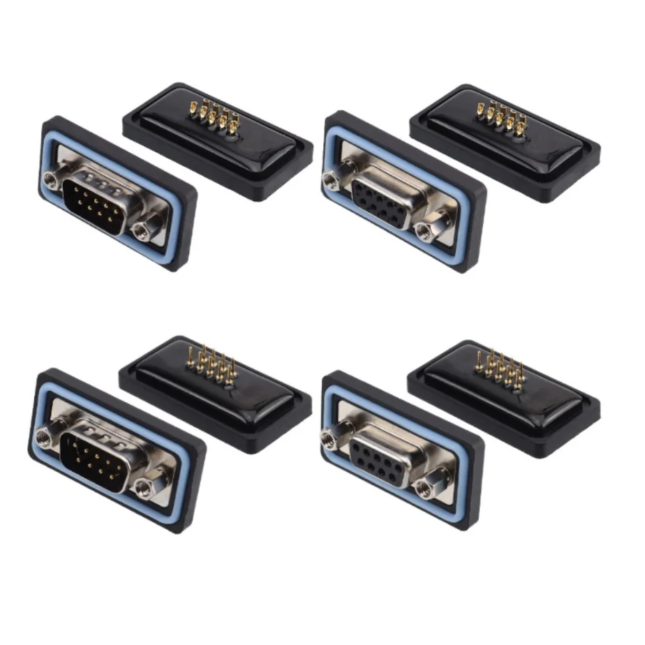pin solder d type waterproof IP67 panel chassis wall mount D-SUB DB9 ...