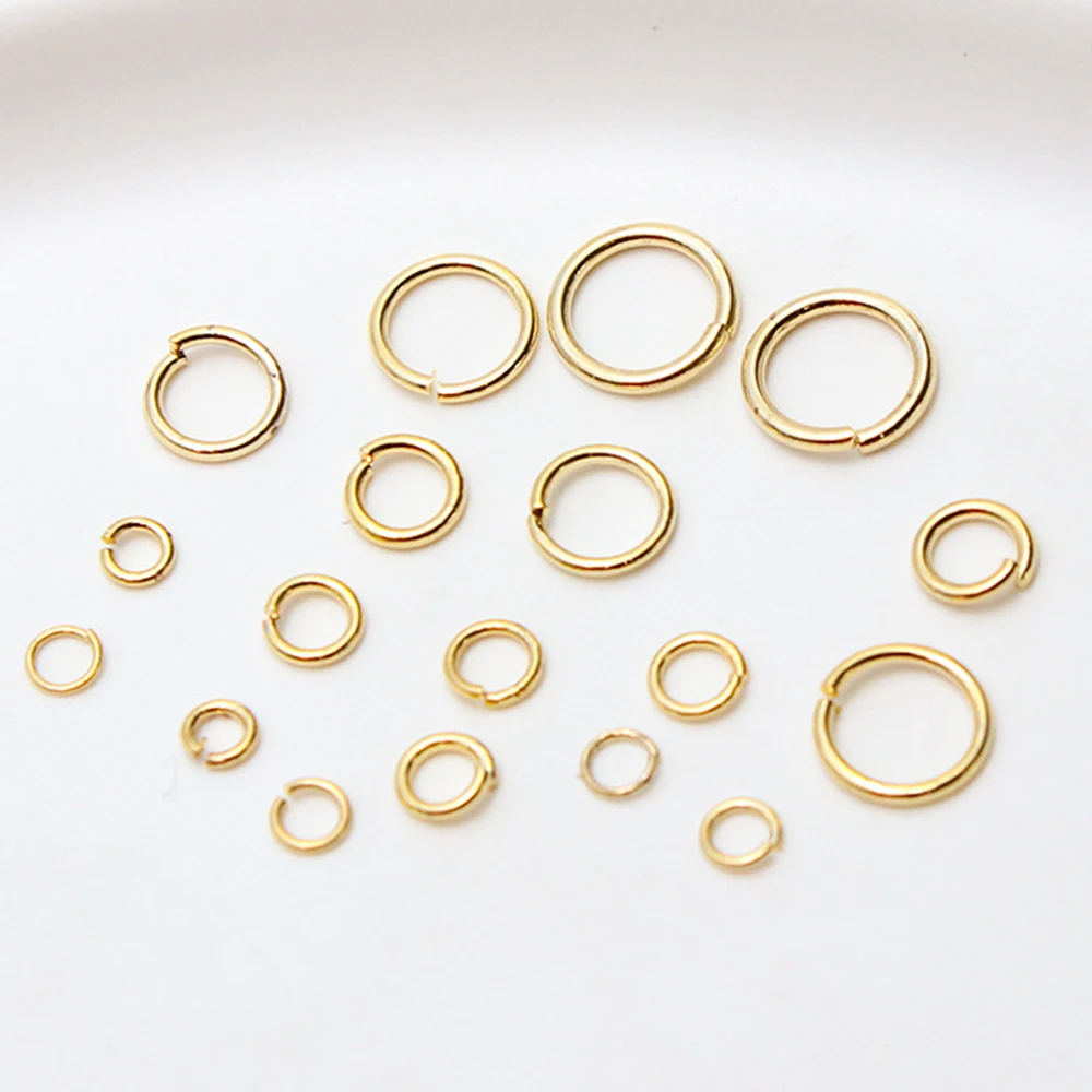 50-300pcs-lot-14K-18K-Gold-Plated-Open-Jump-Ring-Connecting-Rings-For ...
