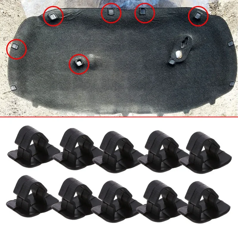 10PCs car hood bonnet insulation clips rivet retainer 1h5863849a01c for ...