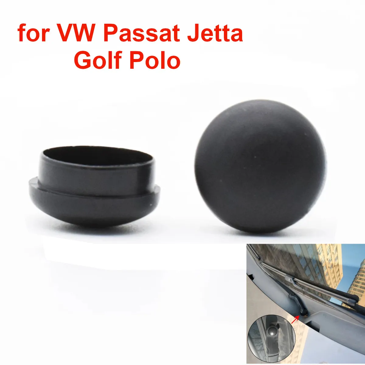 1J0955205A Car Front Windshield Wiper Arm Nut Cap Bolt Cover for VW ...