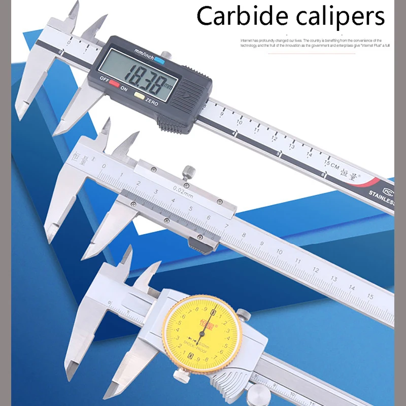 Carbide-Digital-Caliper-Tungsten-Steel-Scribing-Vernier-Caliper-0-150 ...