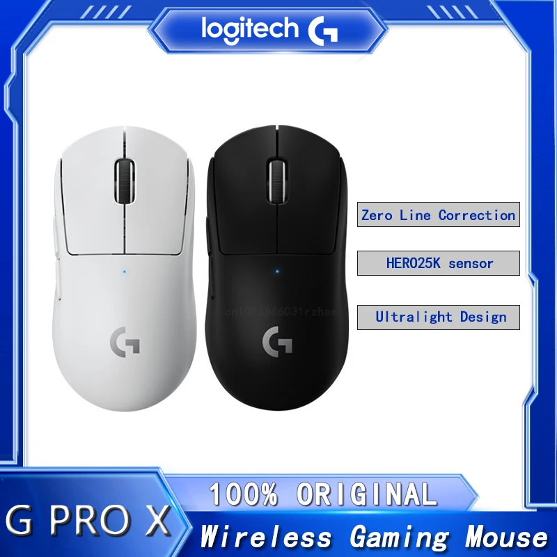 Logitech-G-PRO-X-SUPERLIGHT-Wireless-Gaming-Mouse-25K-HERO-ual-mode ...