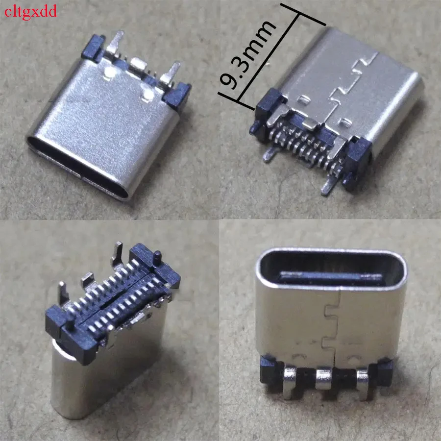 USB-3-1-Type-C-Female-Socket-24Pin-Vertical-PCB-Connectors-High-Speed ...