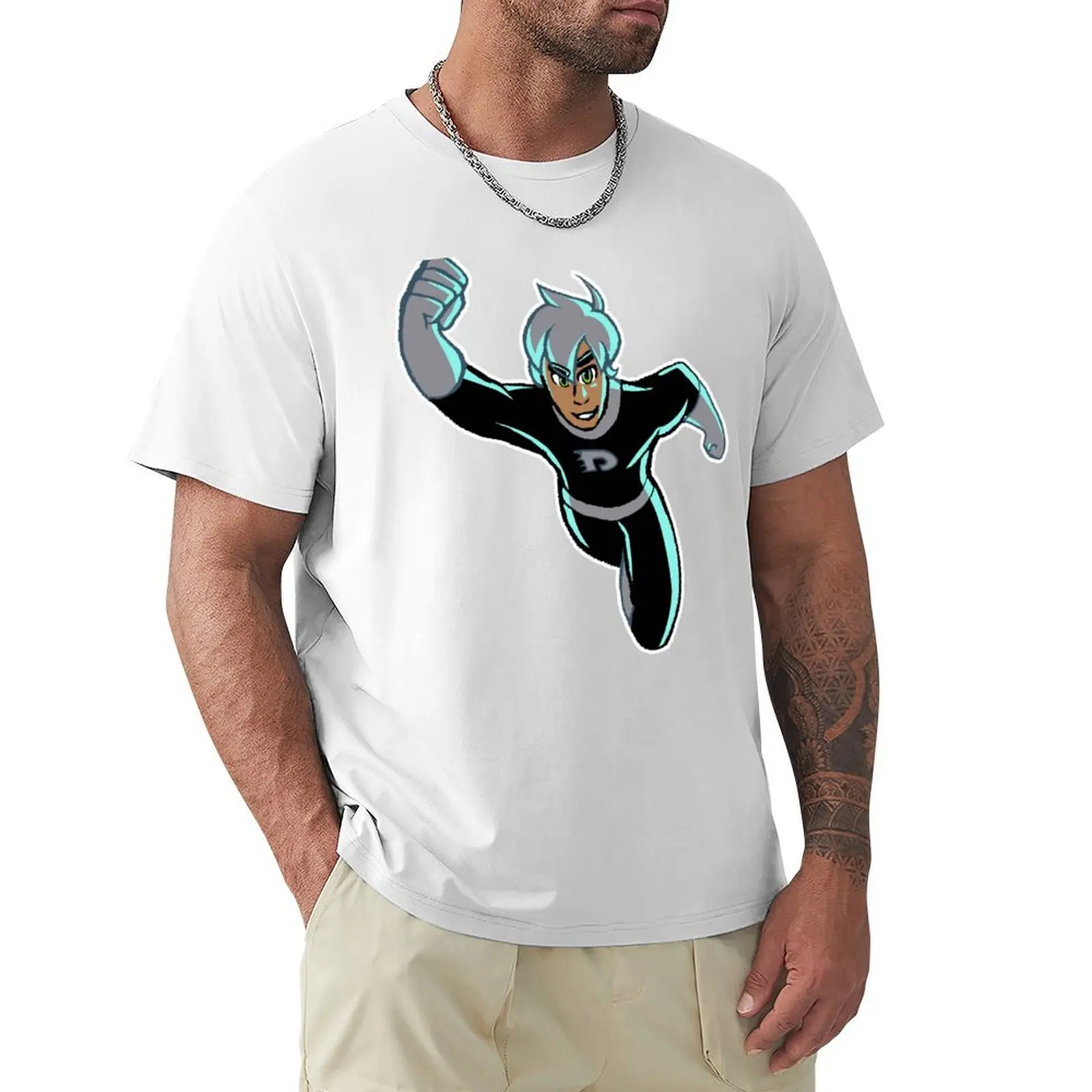 Cause-He-s-Danny-Phantom-T-Shirt-quick-drying-summer-top-plain-mens ...
