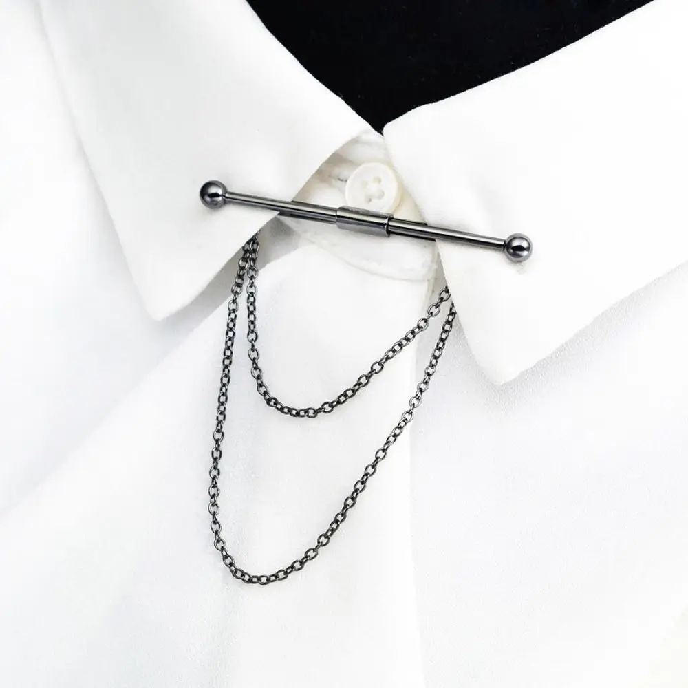 Pin-de-cuello-para-hombre-Clip-de-corbata-barra-cadena-con-borla ...
