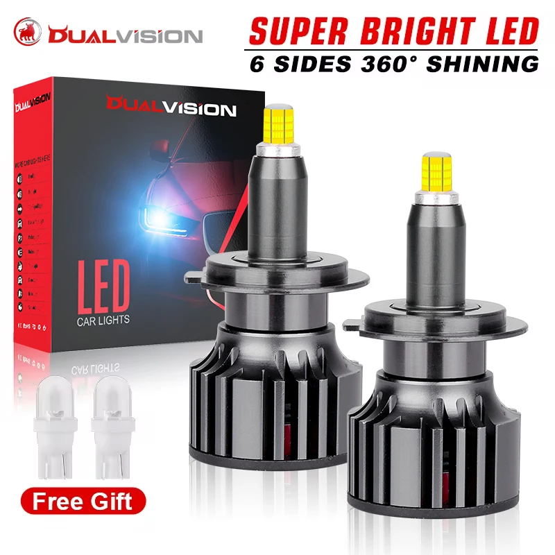 600W 2PCS H7 H11 Led 360 Car Headlight Bulbs H1 HB3 9005 HB4 9006 9012 ...
