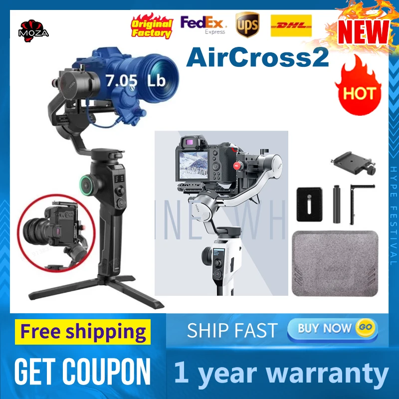 MOZA AirCross 2 Gimbal with Moza iFocus-M Follow Focus Motor for DSLR ...