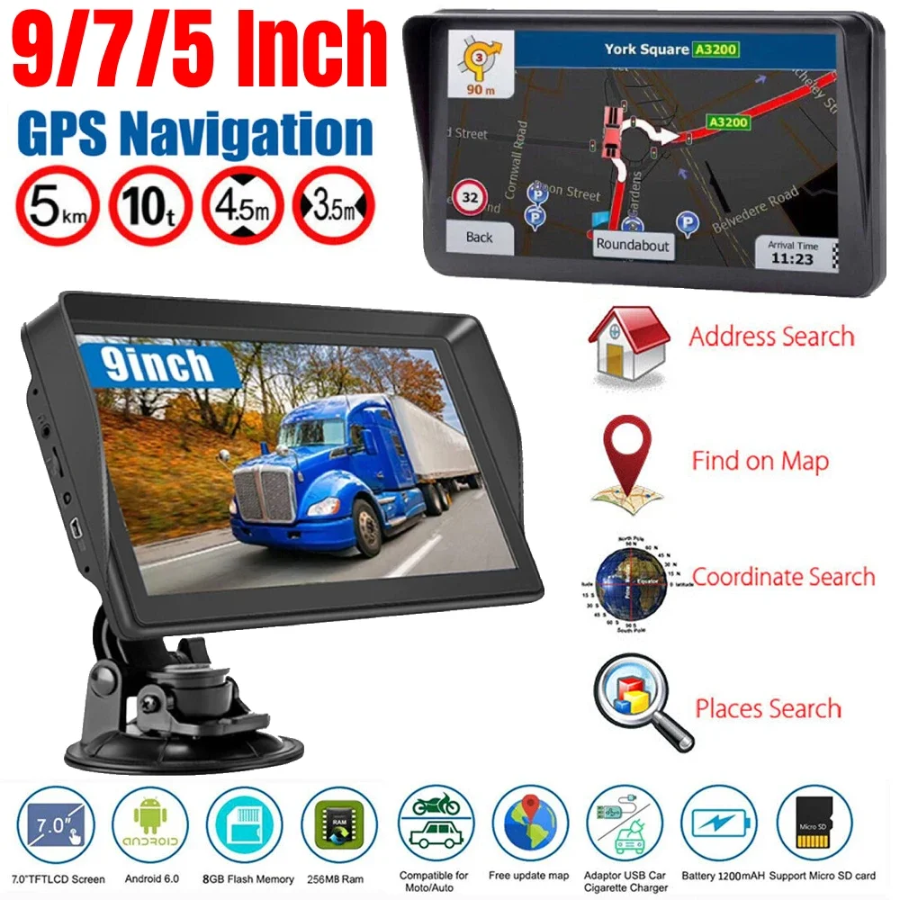 9-Inch-Car-GPS-Navigator-Built-in-Speaker-Sat-Nav-256MB-8G-Portable ...