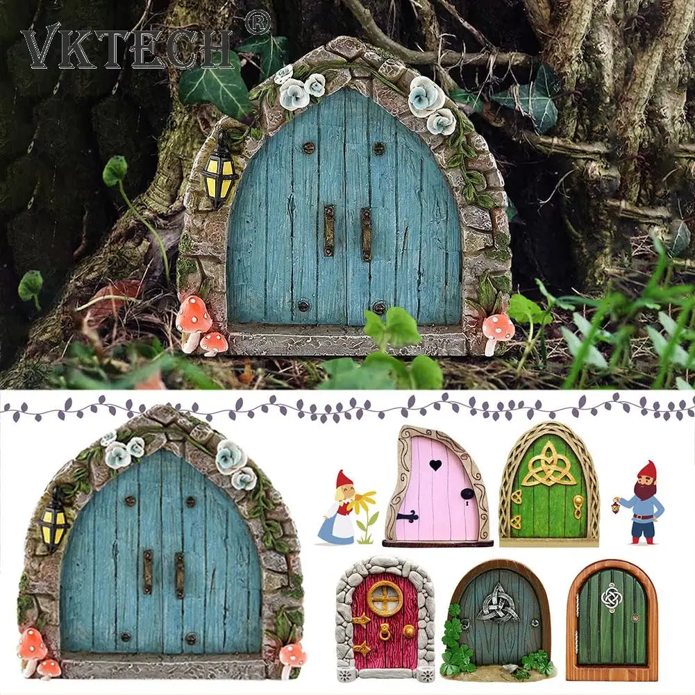 1 Pcs Mini Elf Fairy Door Miniature Garden Window Tree Doors Miniature ...