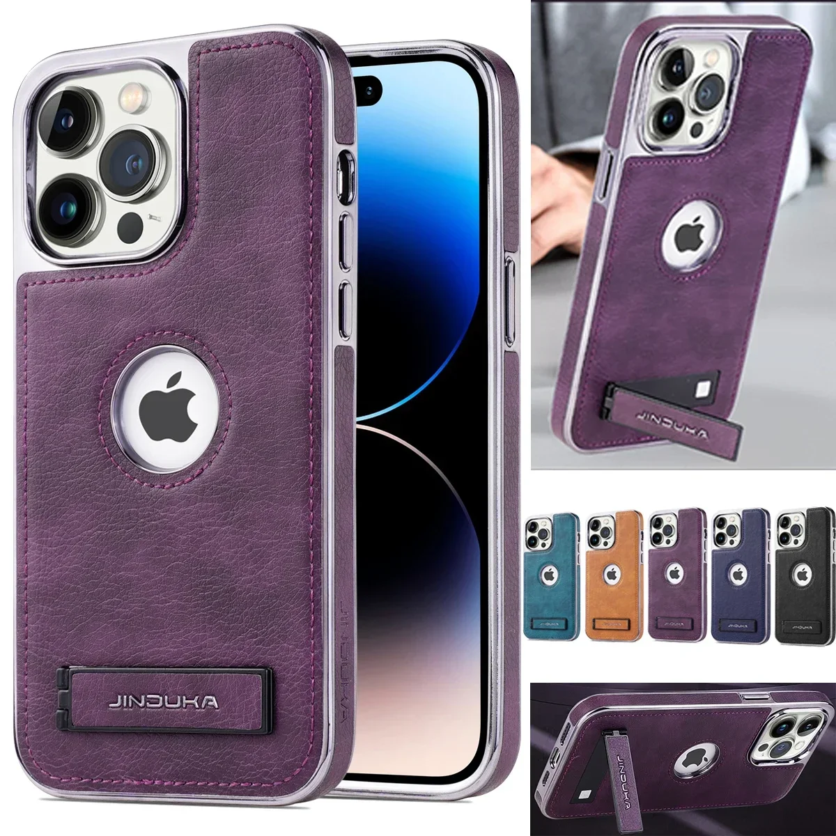 Shockproof-Invisible-Kickstand-Leather-Phone-Case-for-IPhone-14-Pro-Max ...