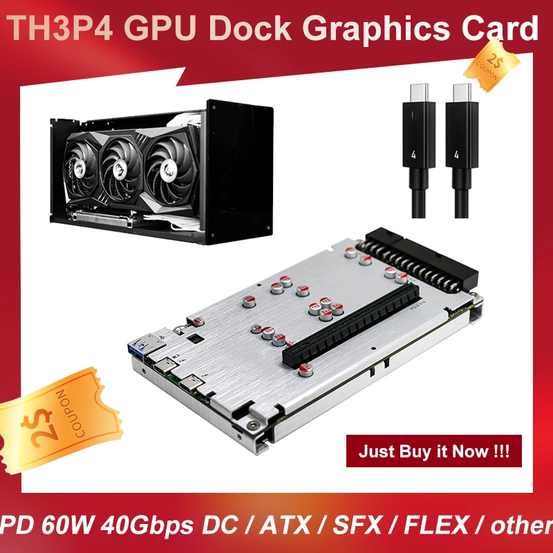 Minicabezal de GPU TH3P4G3 actualizado, base de tarjeta gráfica externa ...