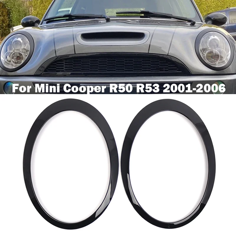 Par-de-anillos-embellecedores-de-faros-delanteros-para-Mini-Cooper-R50 ...