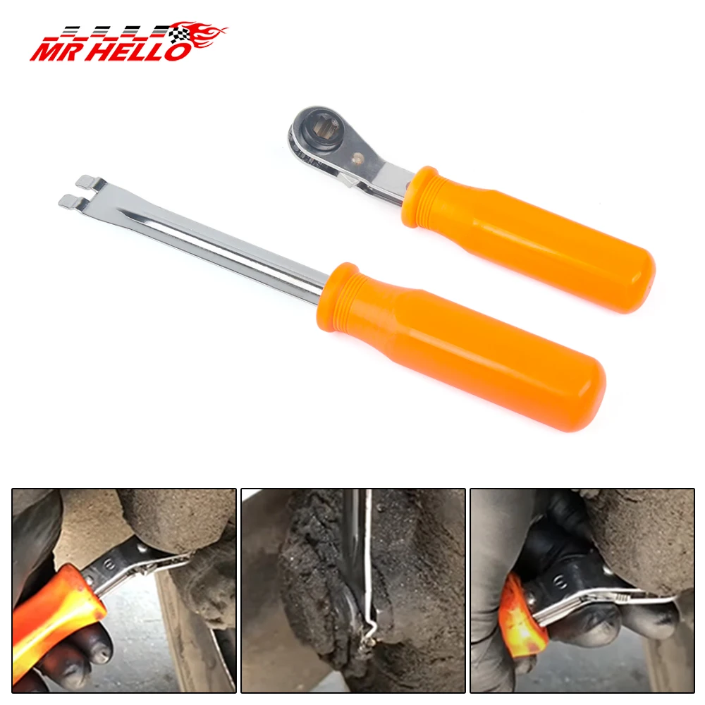 2Pcs/set Fork End Release Ratchet Wrench Automatic Slack Adjustment ...