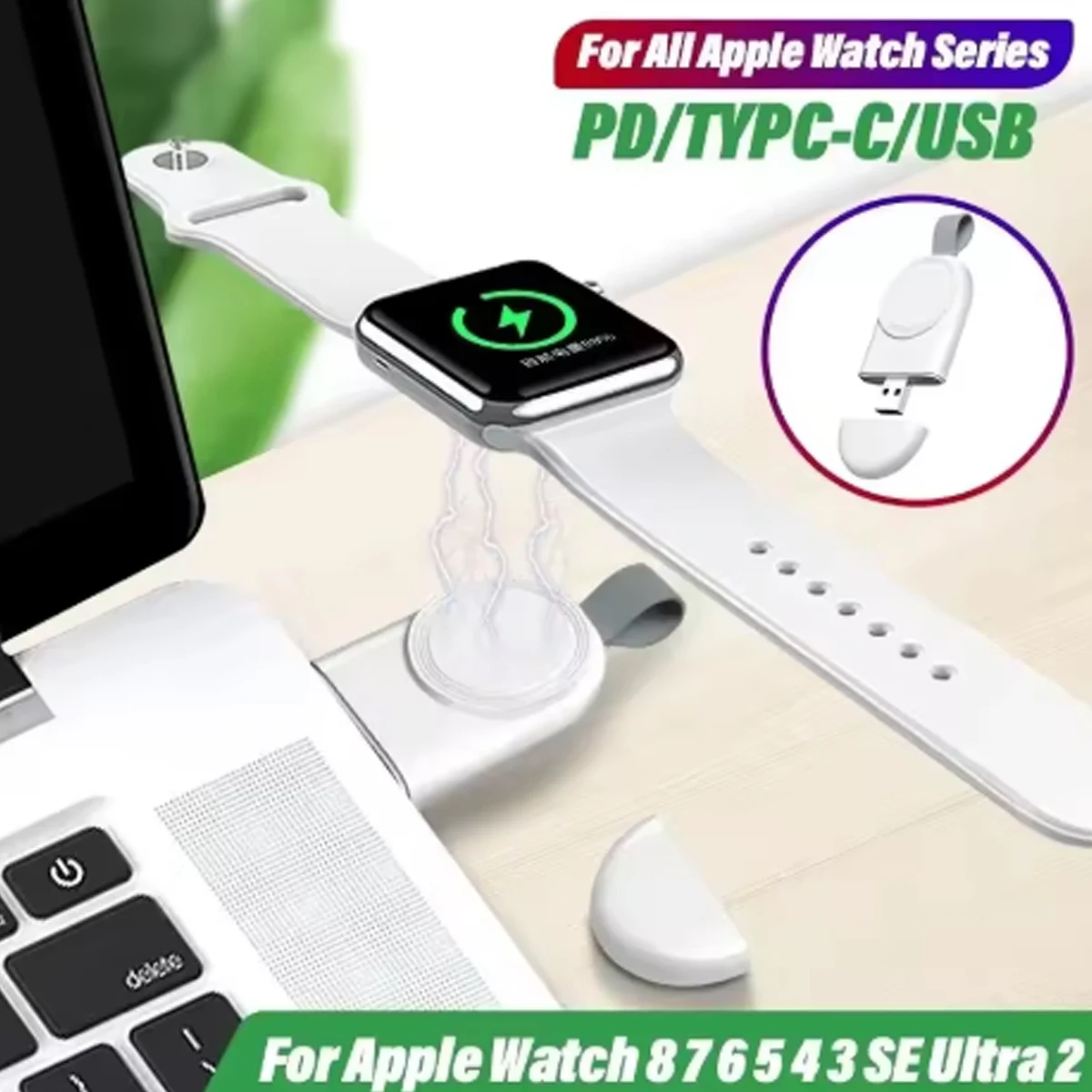 Magnetic Watch Wireless Charger For Apple Watch IWatch 8 7 6 5 4 SE ...