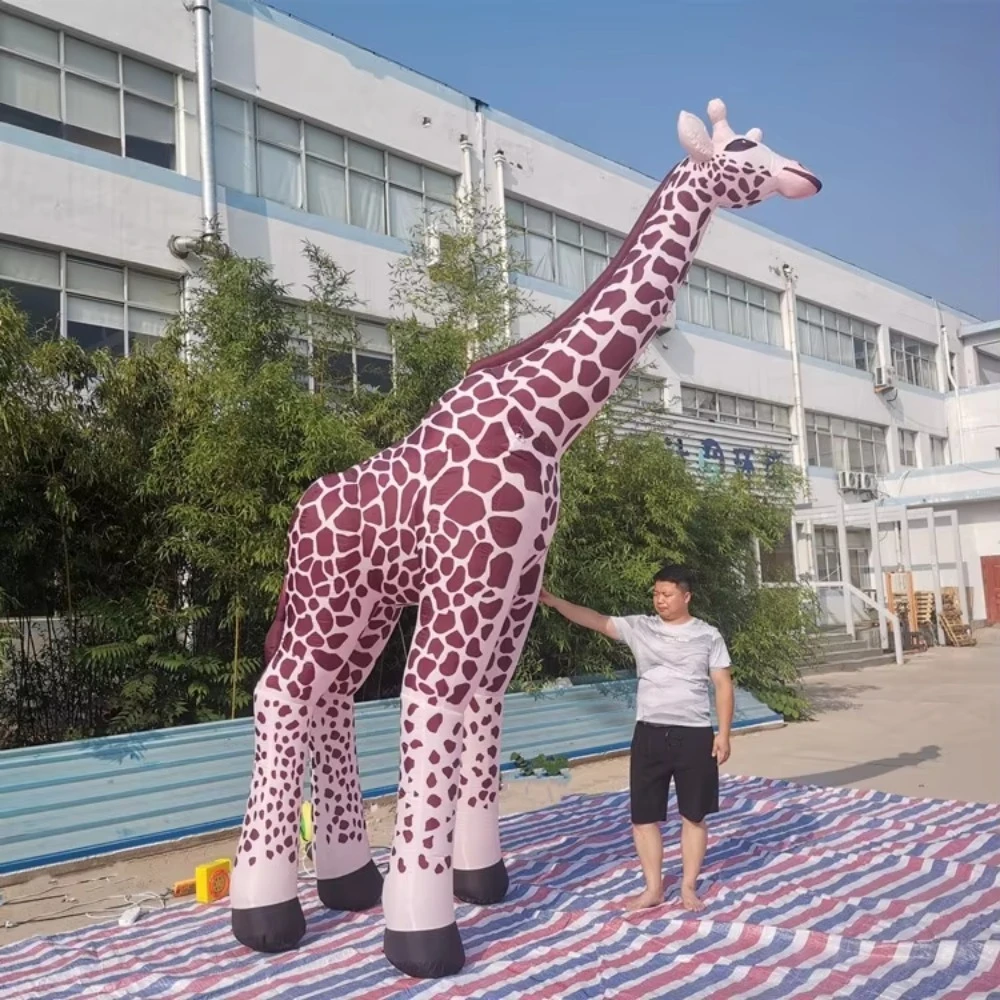 Inflatable Giraffe Balloon with Blower Giant Outdoor Stage Decoration ...
