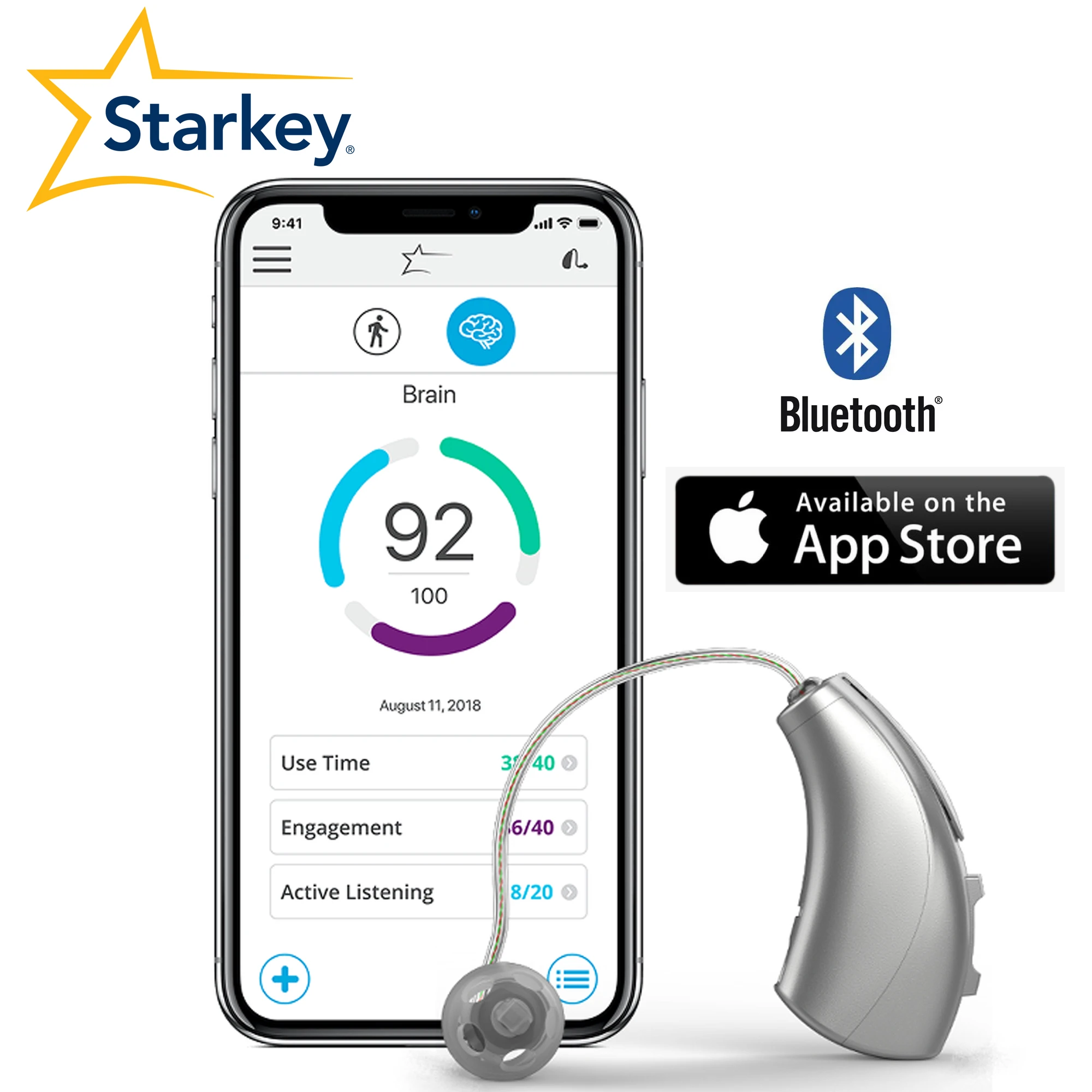 Starkey Livio AI 1000 보청기, 경증에서 중증, 프로그래밍 가능한 슈퍼 미니 보청기, 10 채널 디지털 프리미엄 ...