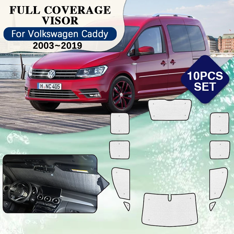 For Volkswagen Vw Caddy Mk2 Maxi 2003~2019 Full Coverage Sunshades ...