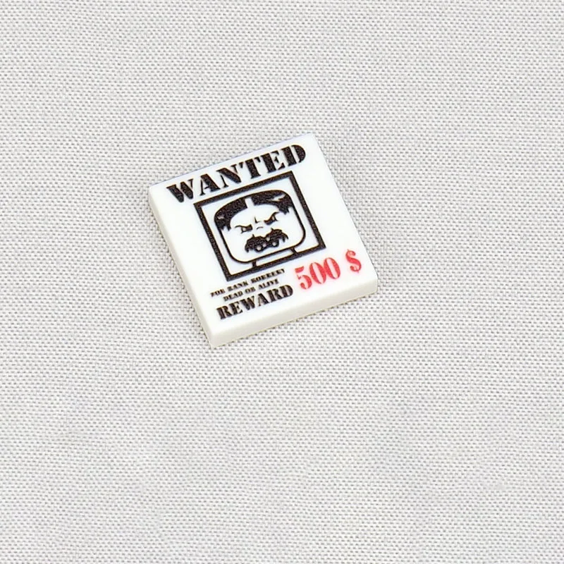 MOC 10PCS Part Brick 3068 Printed Wanted Poster Avatar Building Blocks ...