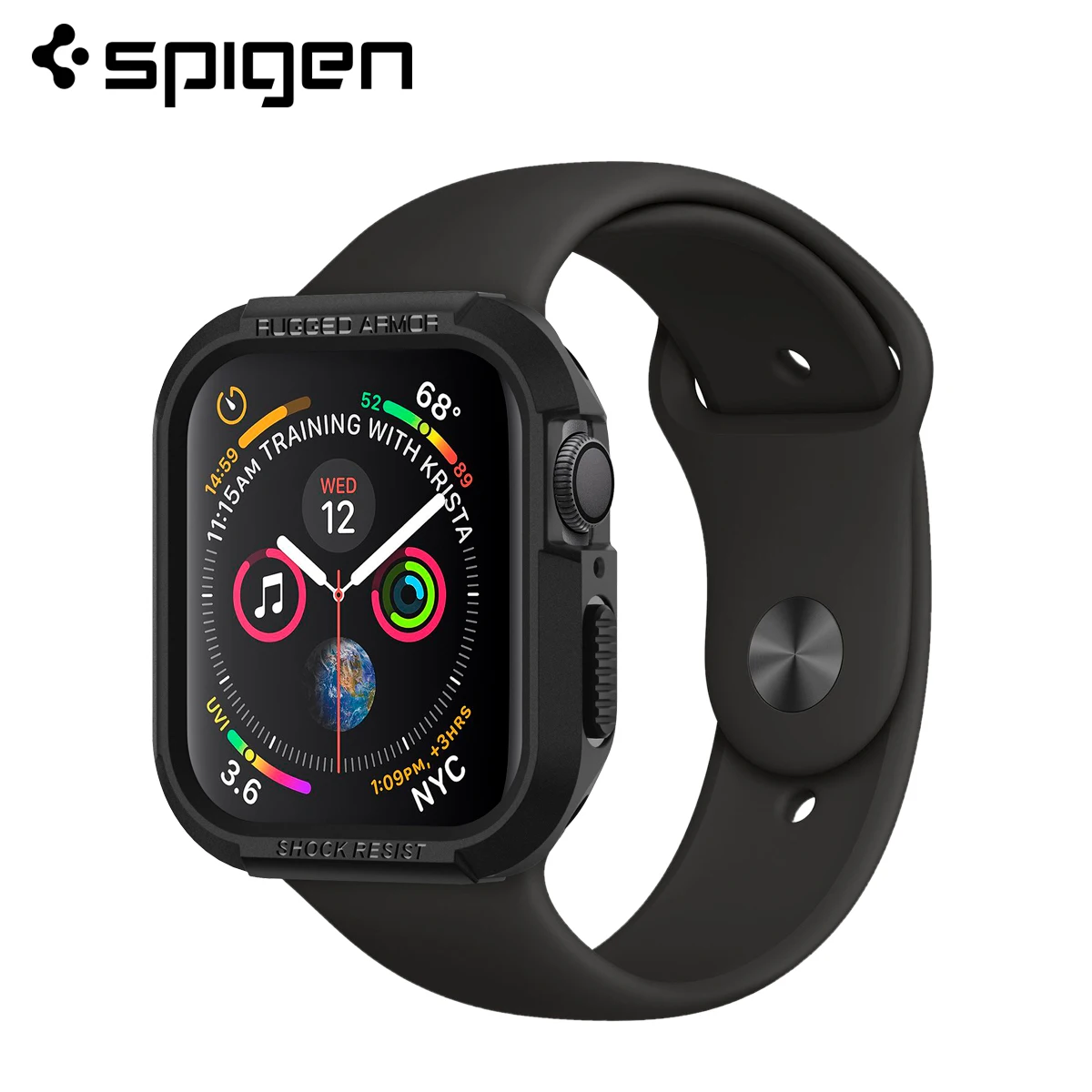 Spigen Rugged Armor Case for Apple Watch Series 9/8/7/6/5/4/SE (45/44mm ...