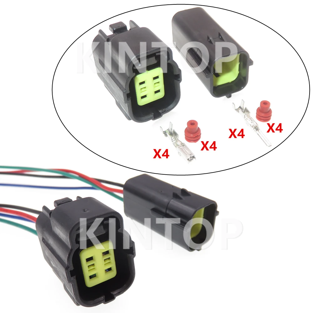 Generic 1 Set 4 Pins Auto Oxygen Sensor Wiring Terminal Socket Ac ...