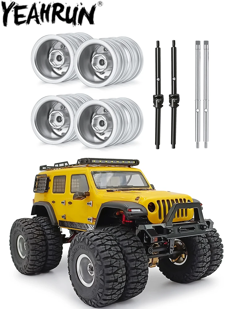 YEAHRUN-Metal-Front-Rear-Wheel-Rims-Hubs-CVD-Driver-Shaft-for-Axial ...