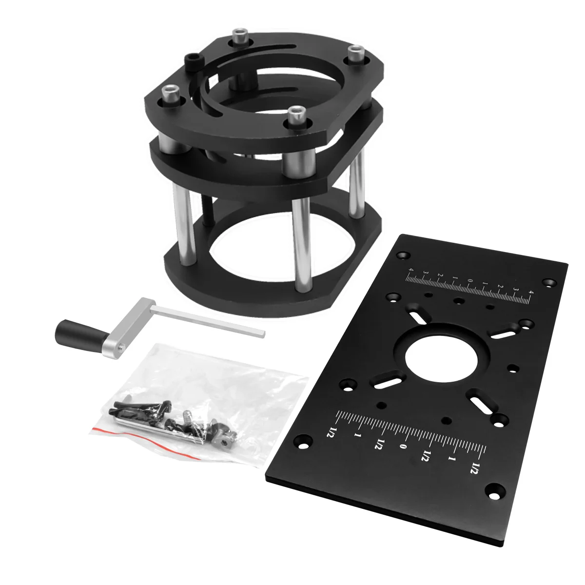 Router-Lift-with-Fixed-Base-Aluminum-Router-Insert-Plate-Woodworking ...