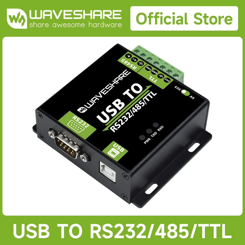 Waveshare-convertidor-USB-a-RS232-485-TTL-integrado-FT232RL-convertidor-USB-a-RS232-de-grado ...