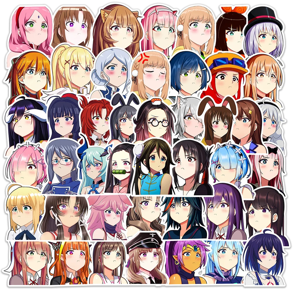 10-30-50PCS-Mix-Cute-Anime-Girl-Stickers-Decals-DIY-Laptop-Phone-Diary ...