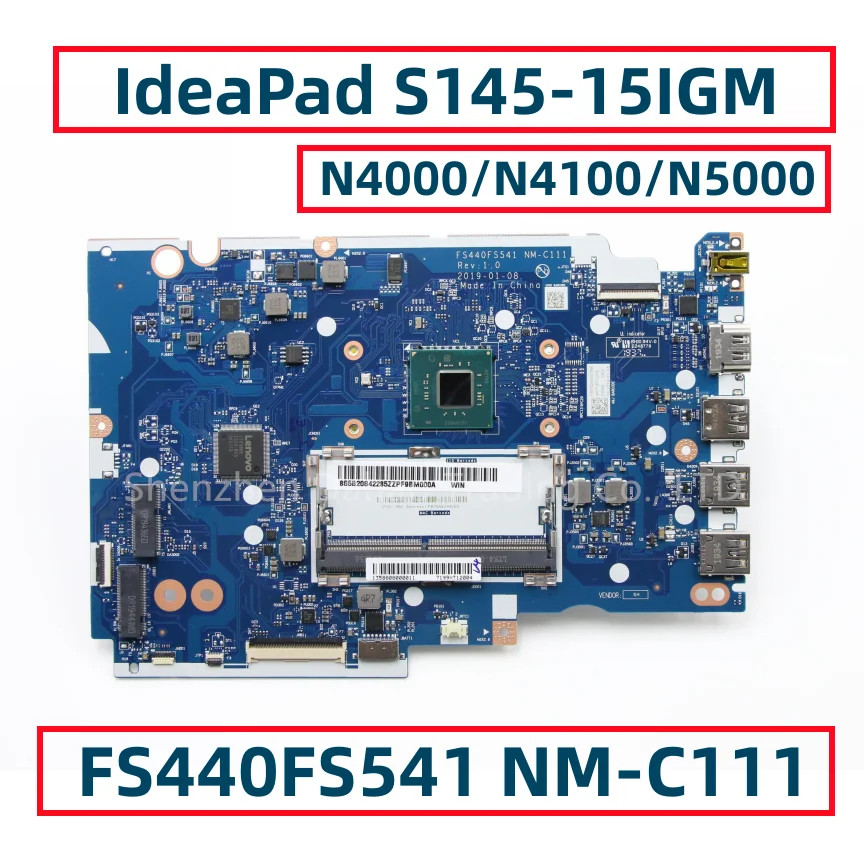 FS440FS541 NM-C111 For Lenovo IdeaPad S145-15IGM Laptop Motherboard ...