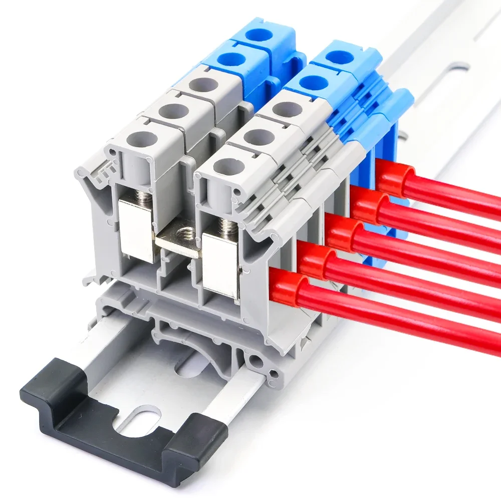 50Pcs-UK-6N-Din-Rail-Terminal-Block-Universal-Class-Connector-Screw ...