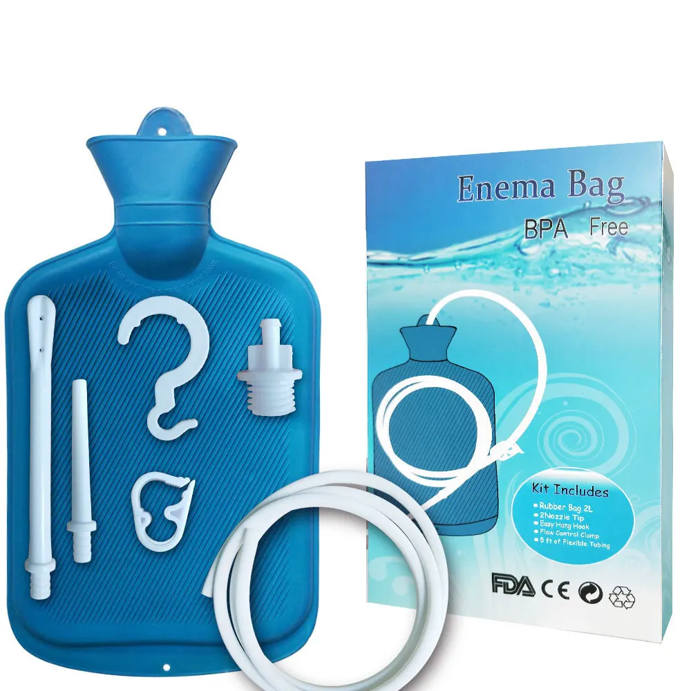 Enema-Kit-for-Colon-Detox-Cleanse-Enemas-Enema-Bag-Long-Silicone-Hose-5 ...