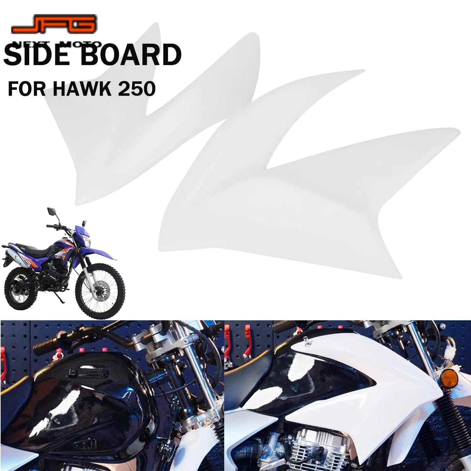 For Hawk 250 Motorcycle Fuel Tank Protective Plates Side Cover Guard ...