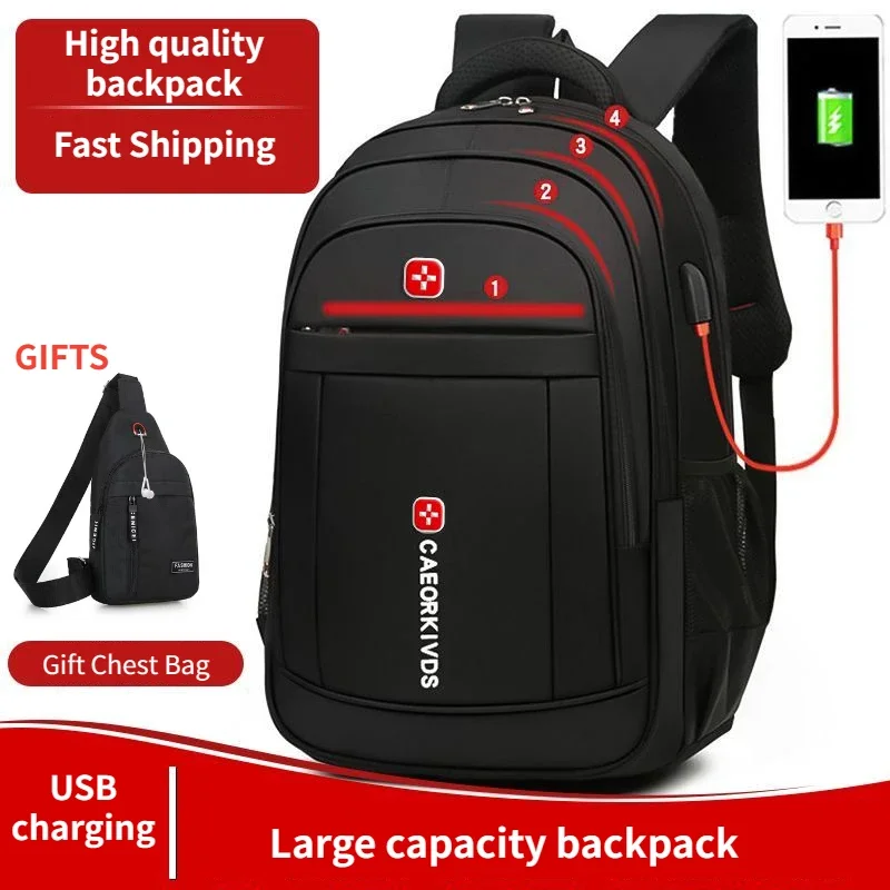 High-quality-men-s-backpack-waterproof-Oxford-cloth-student-backpack ...
