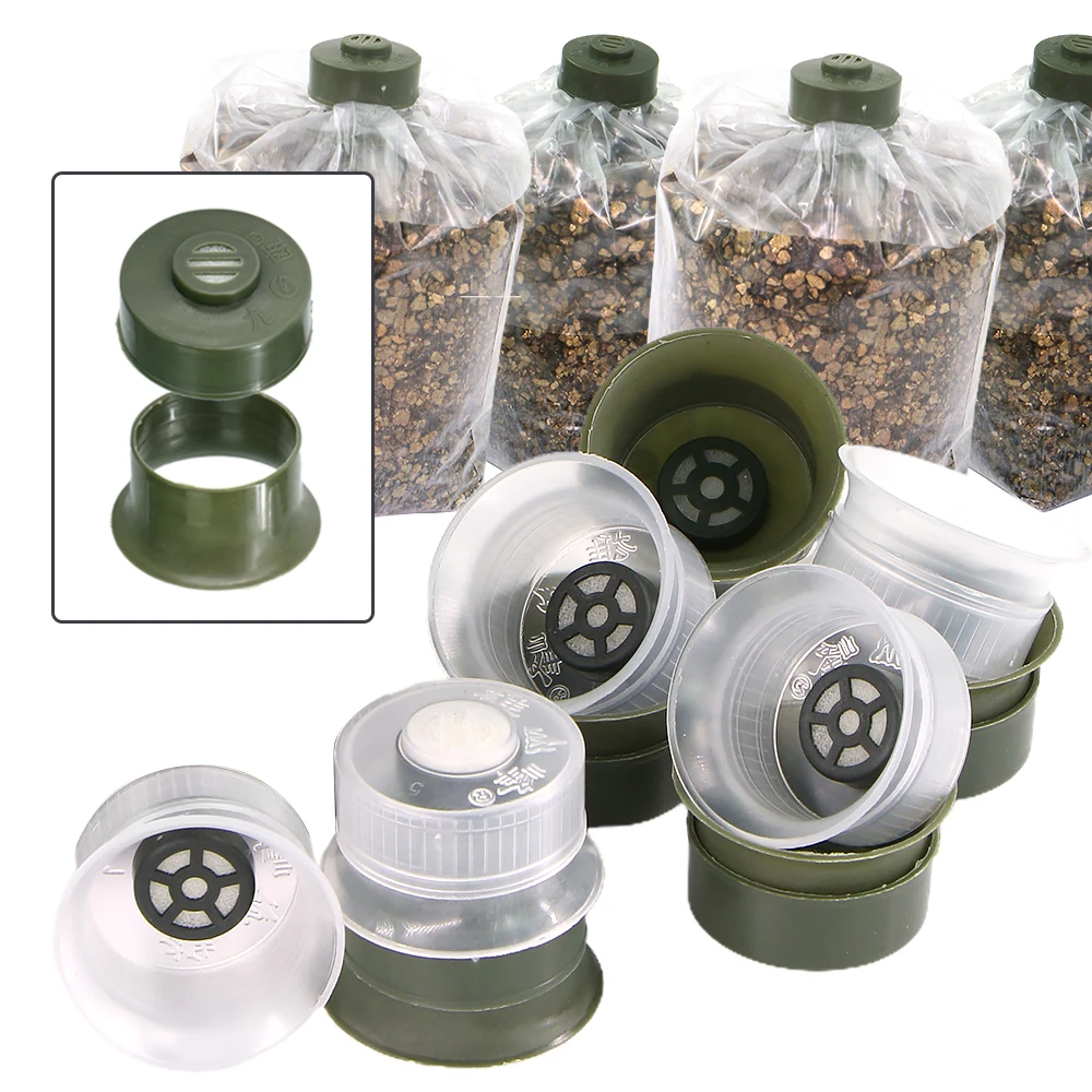 Mushroom Spawn Grow Bag Filter Cover Sealable Double Sleeve Lock Ring ...