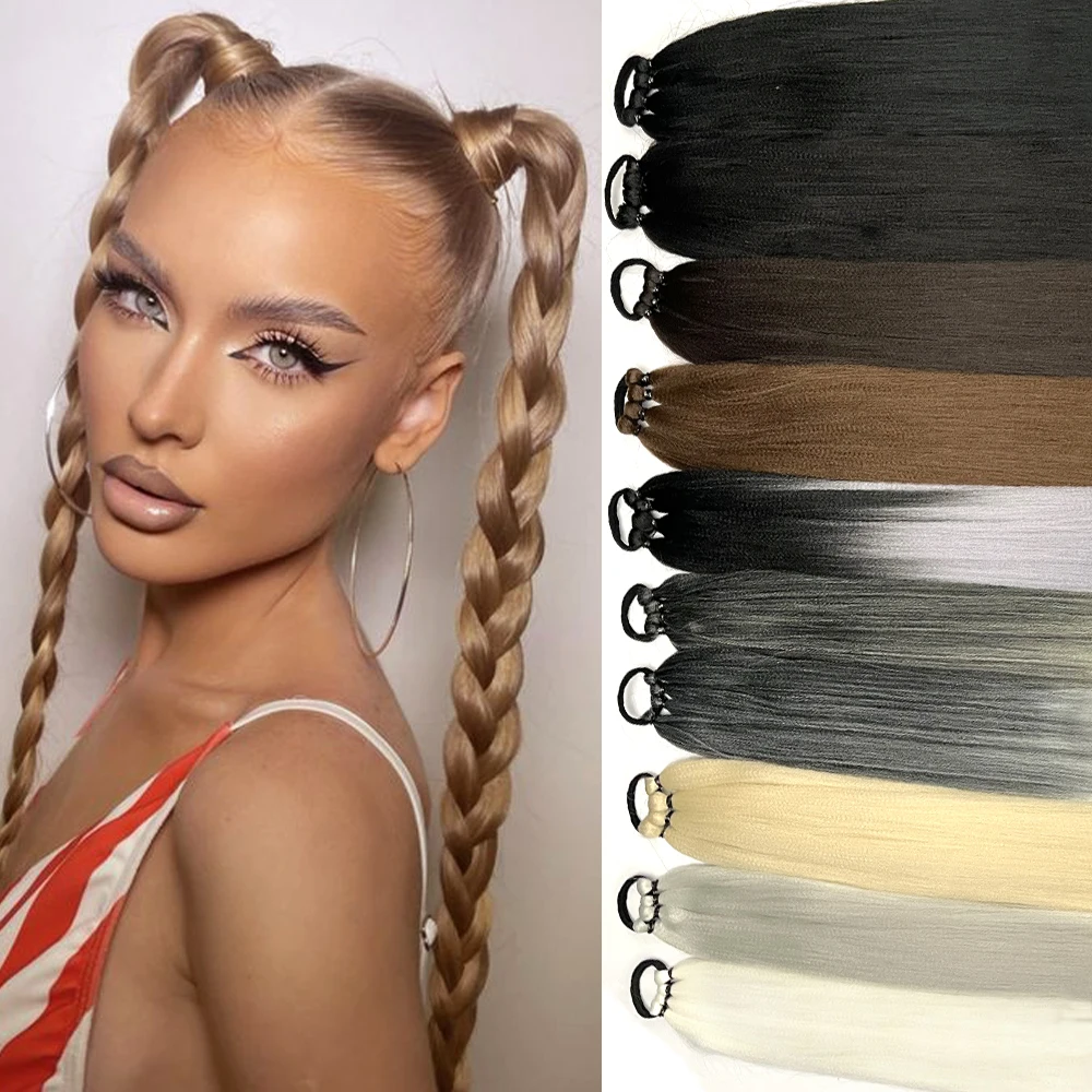 Ponytail-Extensions-Synthetic-Boxing-Braids-26-Inch-Wrap-Around-Chignon ...
