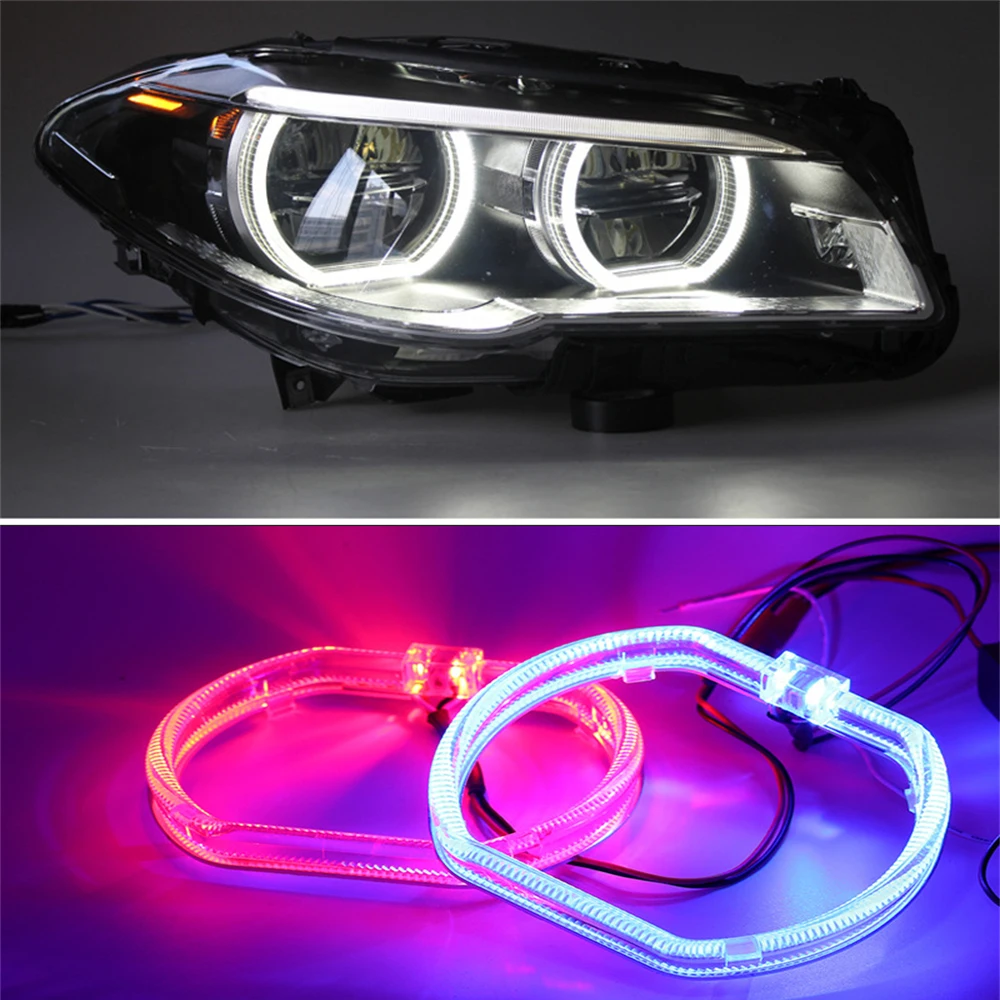 120MM-Square-LED-Guide-Angel-Eye-with-Acrylic-Cover-DRL-Halo-Ring-Kit ...