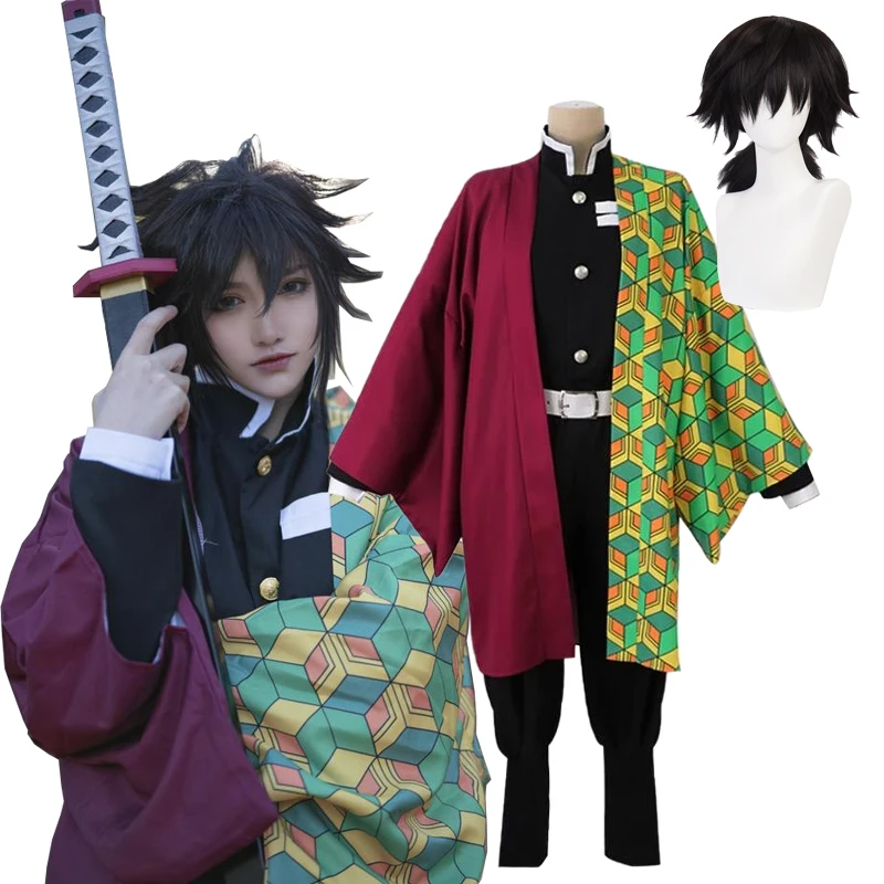 Cosplay Costume Suit Uniforms Wig | Cosplay Tomioka Giyuu Costume ...