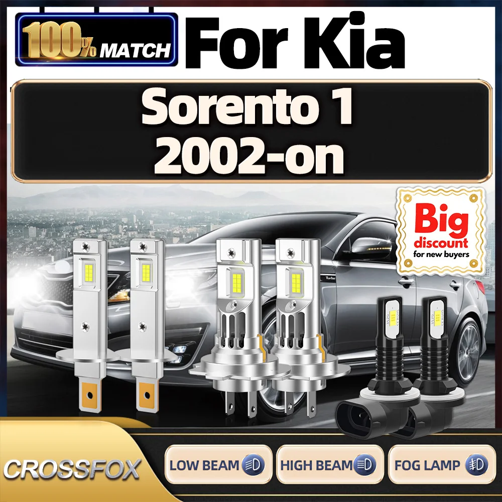 CROSSFOX LED Headlight Bulbs Headlamp Ampoules Fog Lamp For Kia Sorento ...
