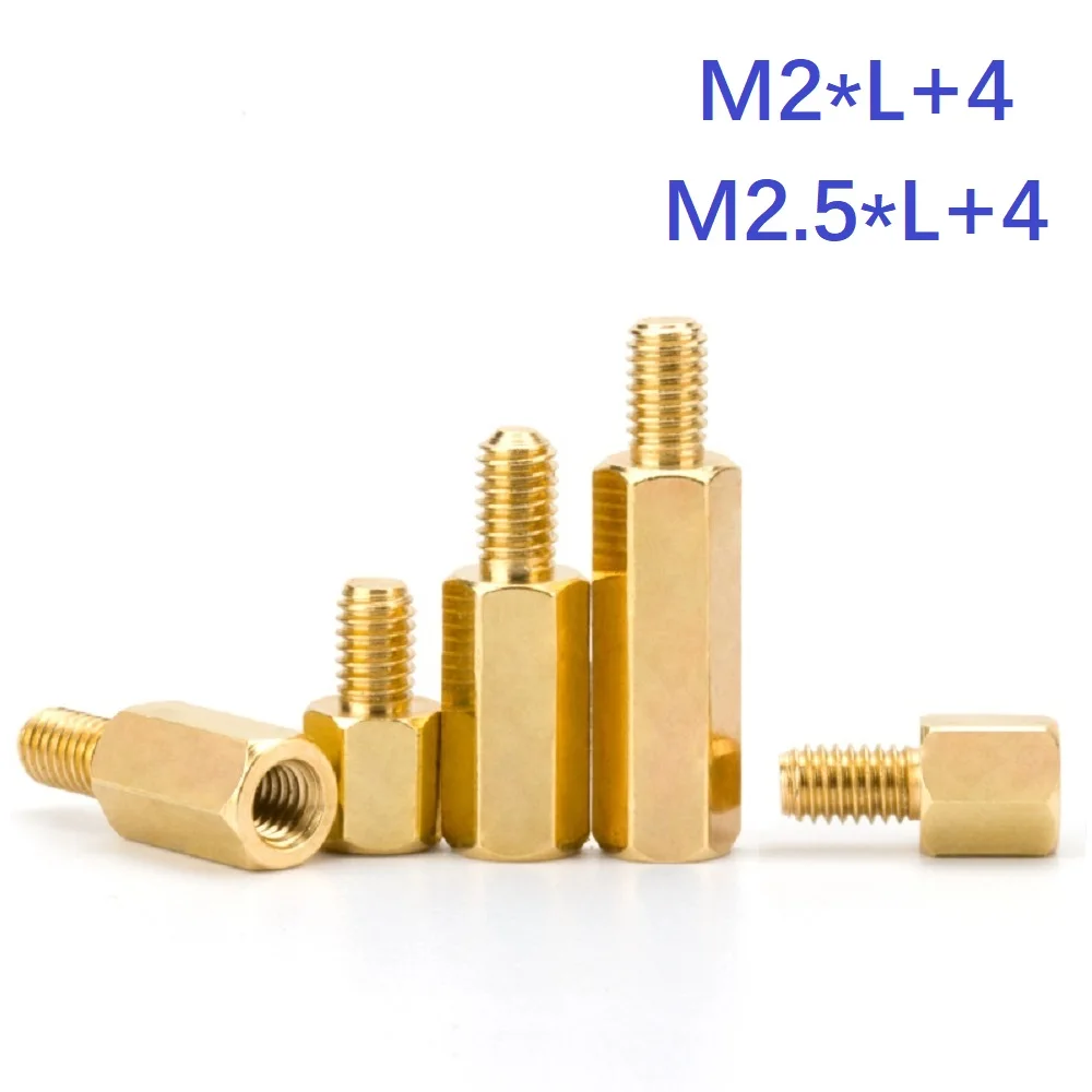 100pcs-brass-standoff-M2-M2-5-xL-Thread-4mm-Male-Female-Brass-Standoff ...