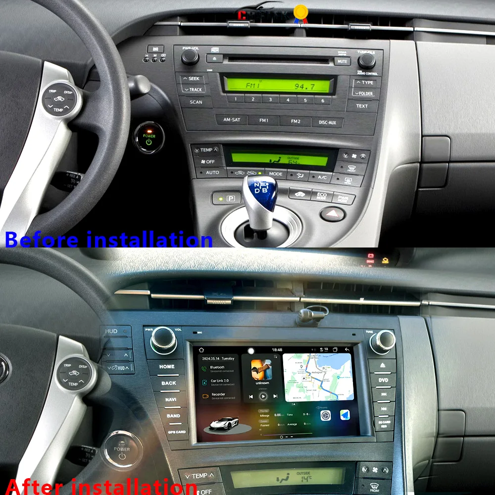 CHSTEK Car Radio For Toyota Prius 3 XW30 LHD 2009-2017 Auto Android 13 ...
