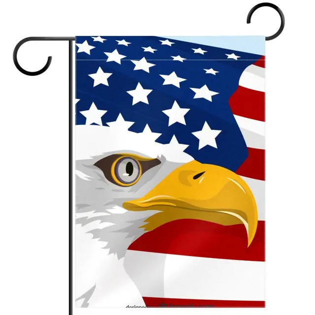 American Flag Background With Eagle Vertical
