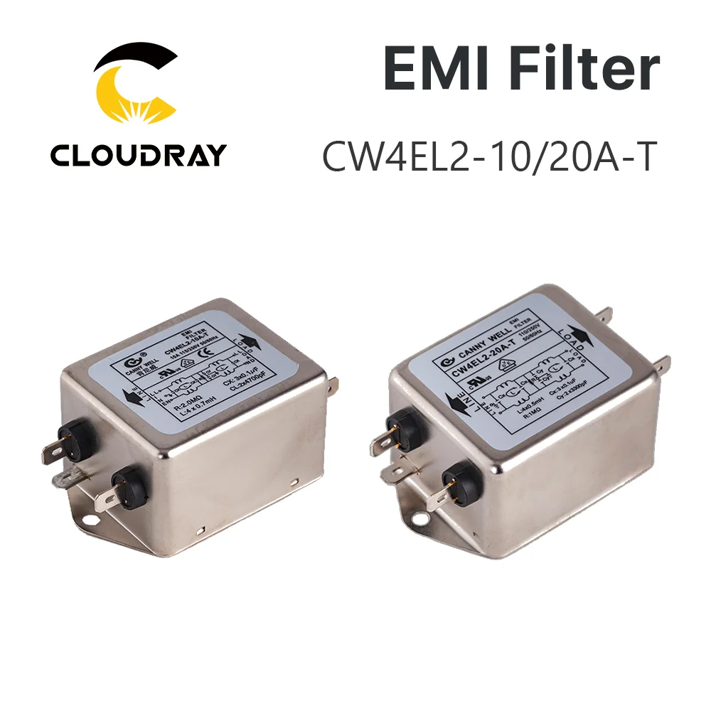 Cloudray Power Emi Filter Cw4l2-10a-t / Cw4l2-20a-t Single Phase Ac 115v / 250v 20a 50/60hz Free ...