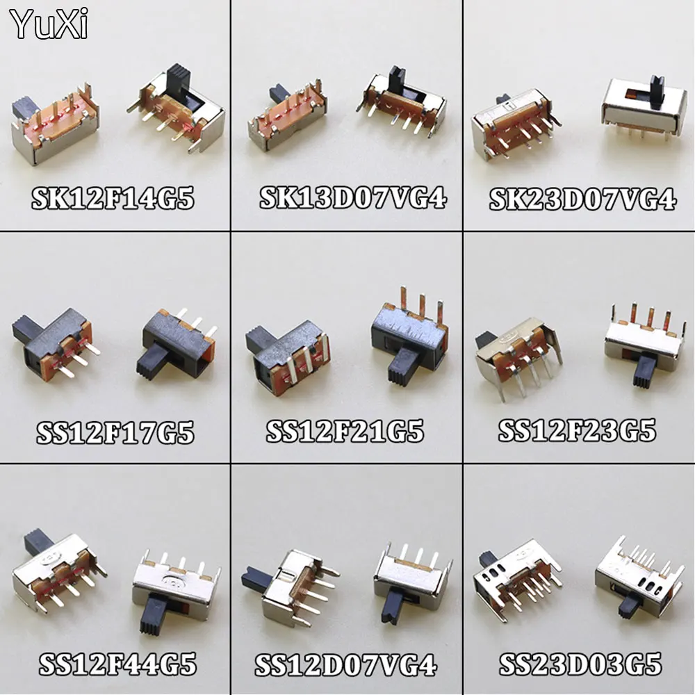 10Pcs-Toggle-Switch-Single-and-Double-Row-Slide-Switch-Micro-power ...
