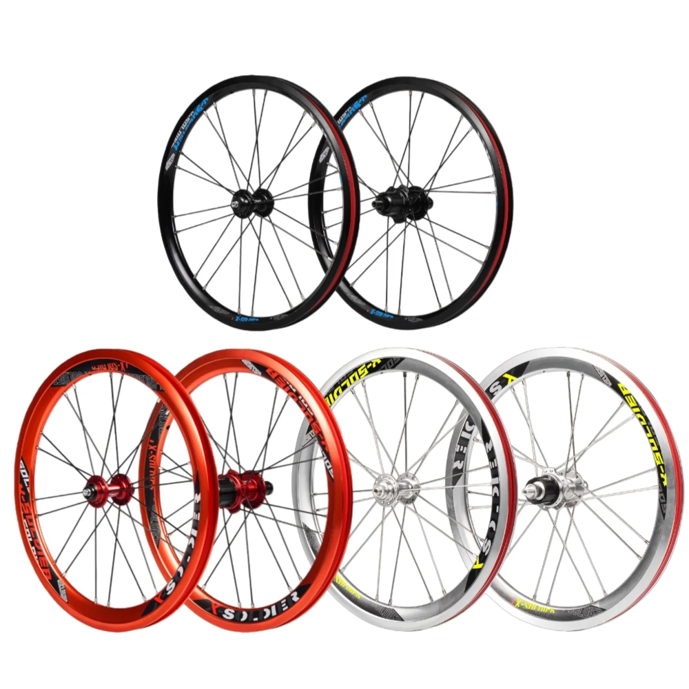 CNC 349 Wheelset for Brompton Bike 16 inch V Brake Wheels Front 74mm ...