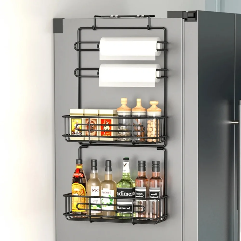 Magnetic-Shelves-for-Side-of-Refrigerator-Spice-Storage-Rack-Kitchen ...