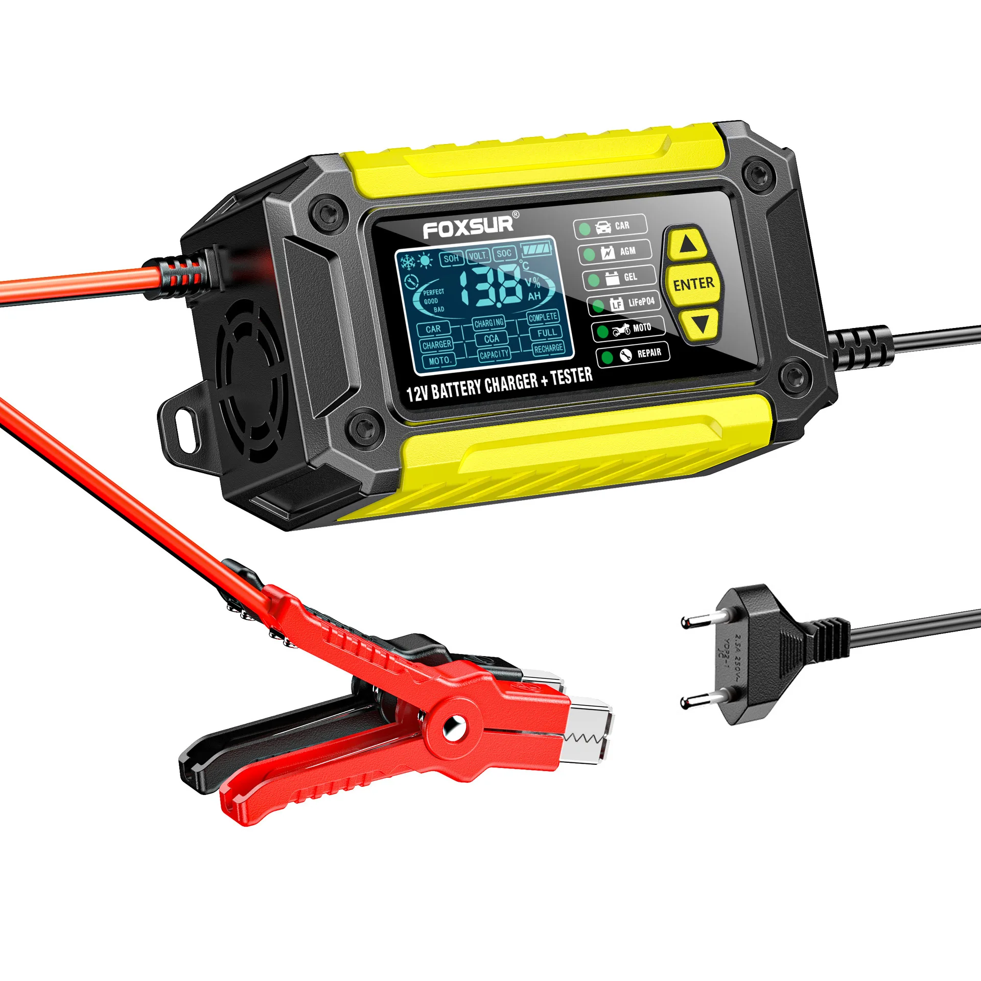 2-in-1-Car-Battery-Charger-Tester-12V-6A-Smart-Battery-Charger-for ...